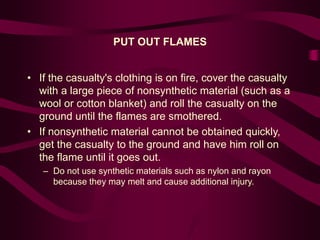 Give First Aid For Burns Patients || Combat Life Saver | PPT