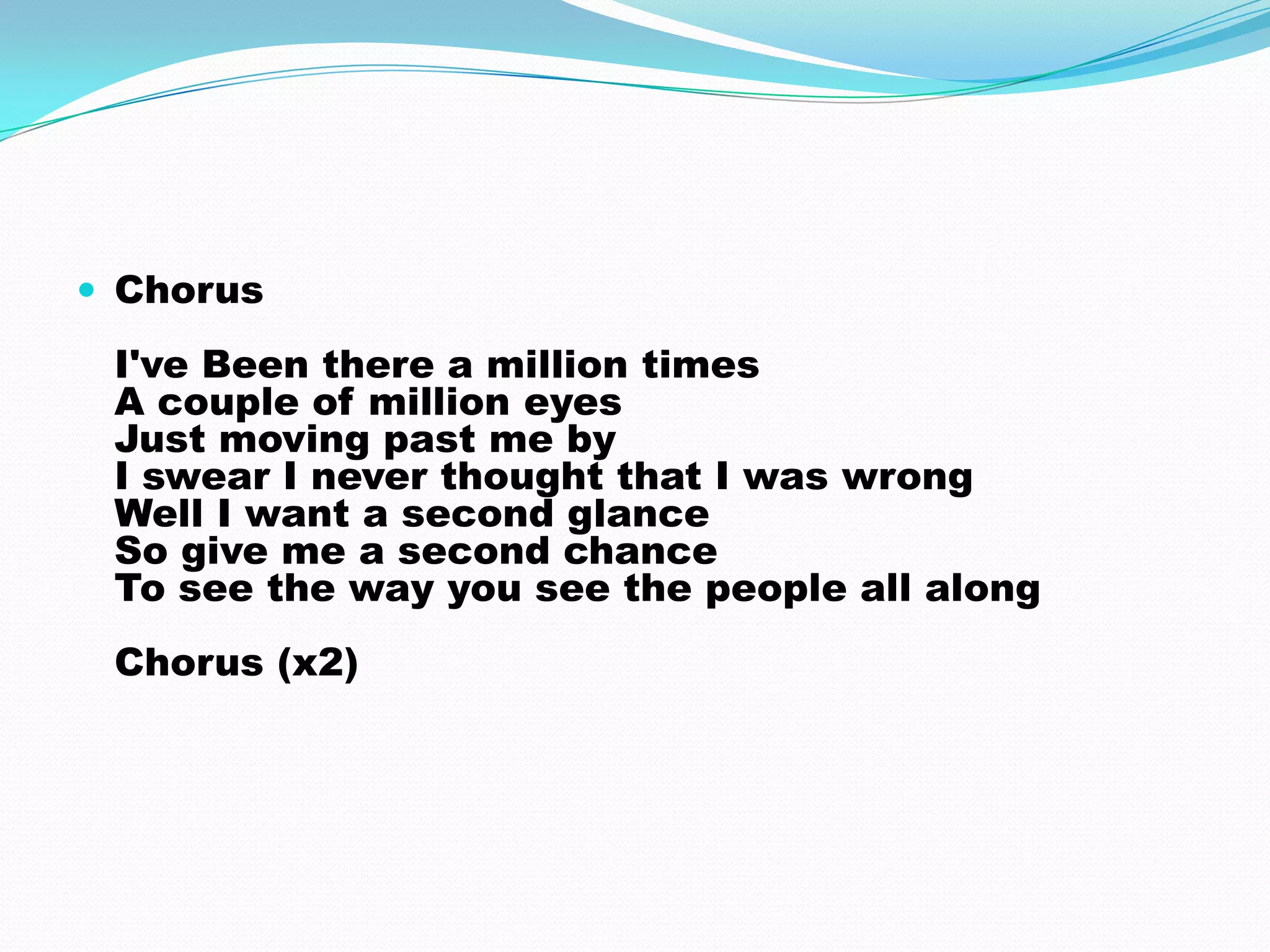 Give Me Your Eyes Ppt