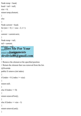 Given below is the completed implementation of MyLinkedList class. O.pdf