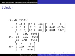 Givens rotation method | PDF