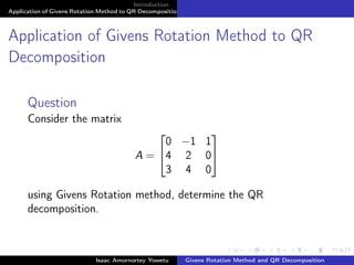 Givens rotation method | PDF