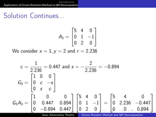 Givens rotation method | PDF
