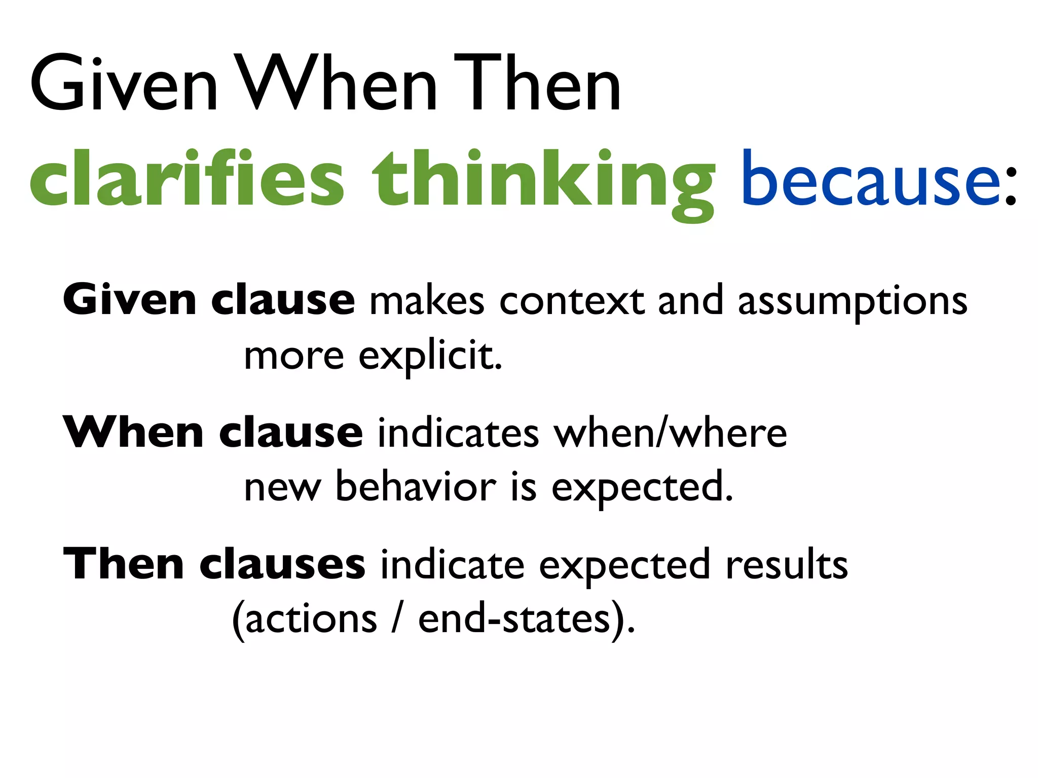 Given When Then | KEY | Web Design and HTML | Internet