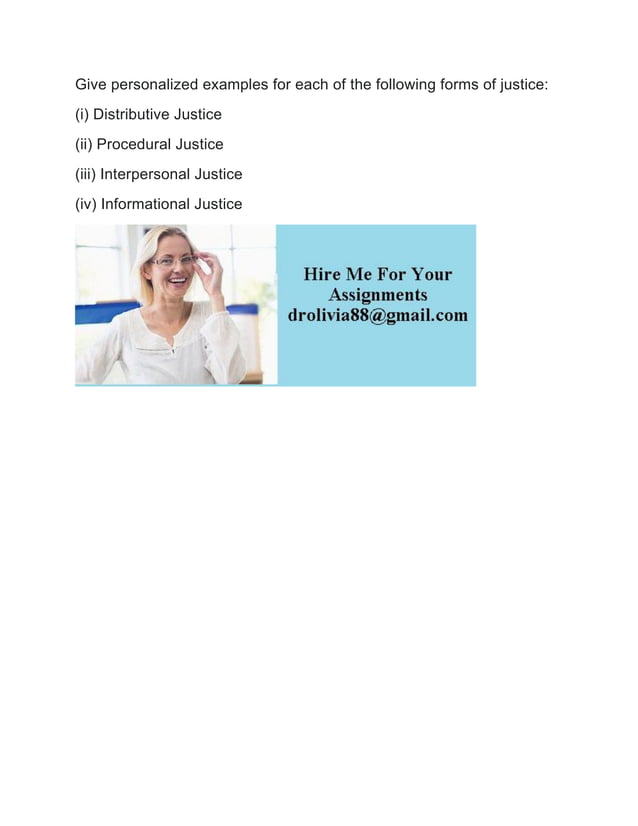 Give personalized examples for each of the following forms of justice-.pdf