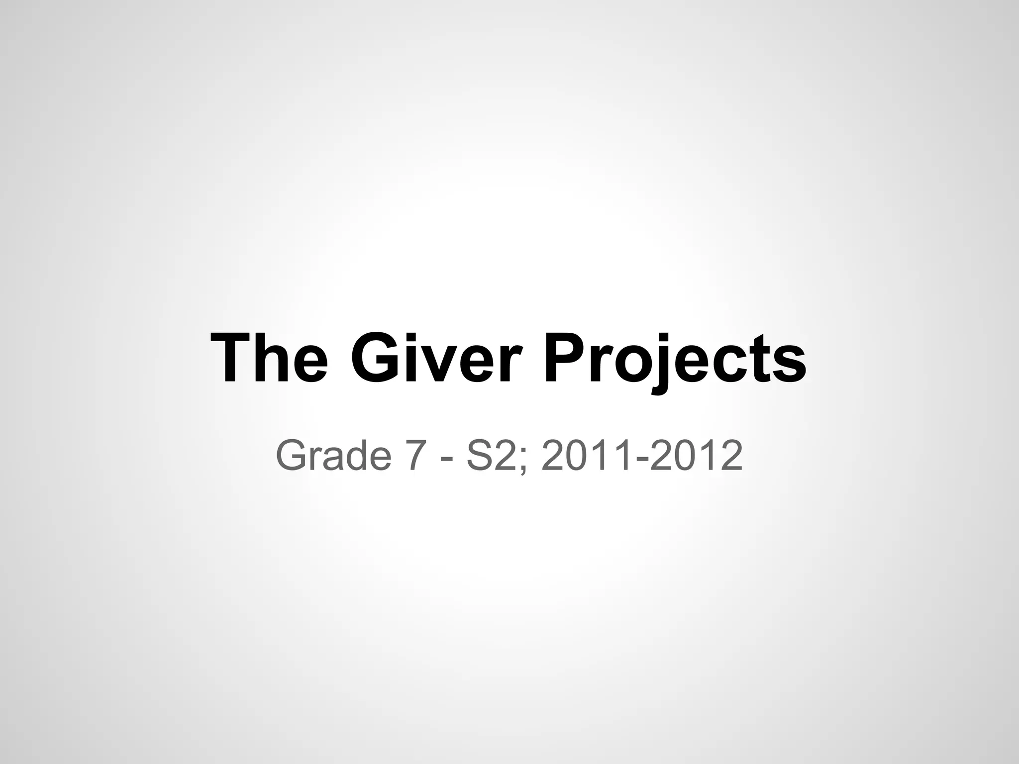 Giver projects | PPT