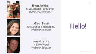 GiveSignup | RunSignup CRM Integrations | PPTX | Internet | Computing