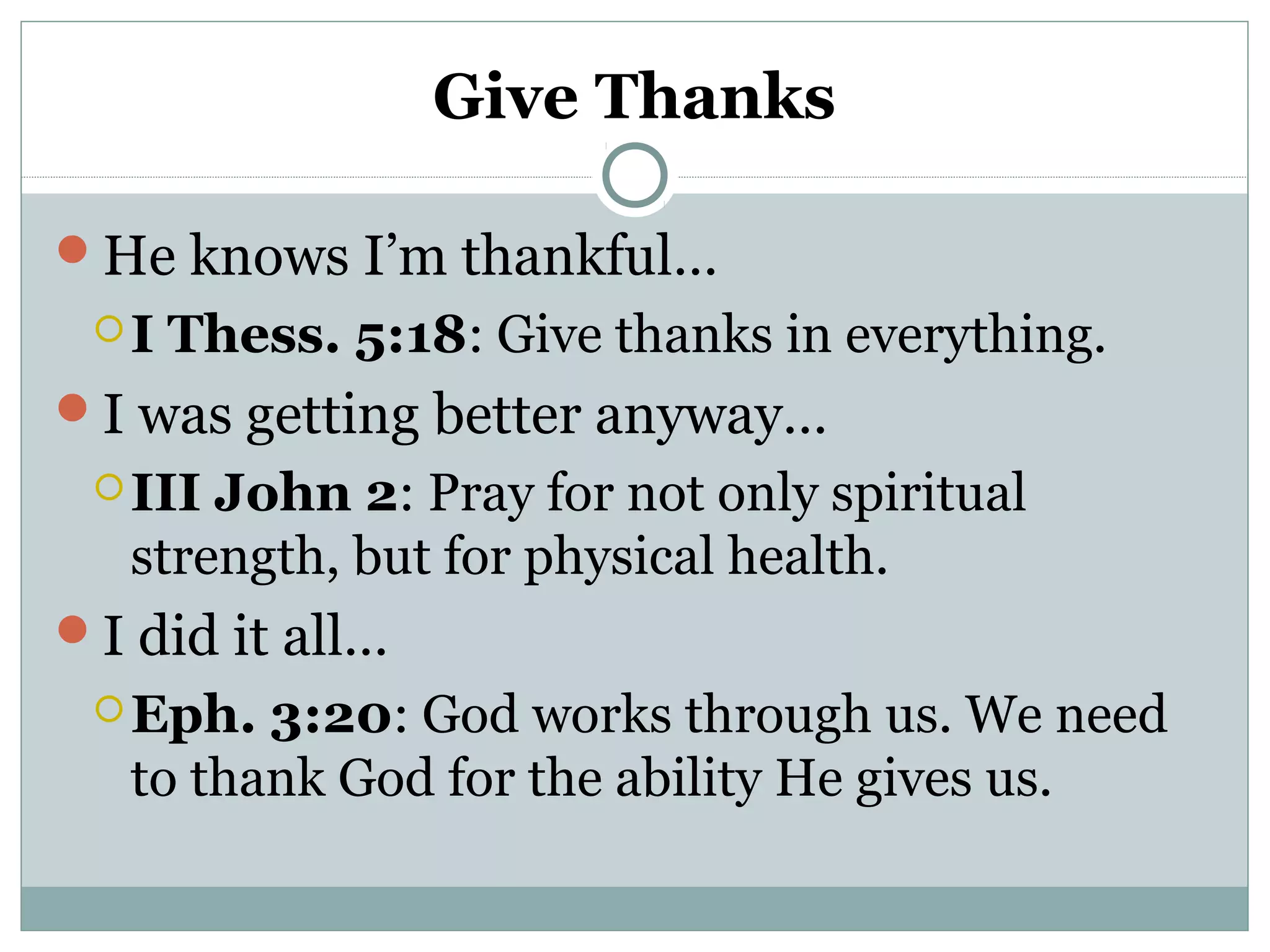 Give Thanks | PPT