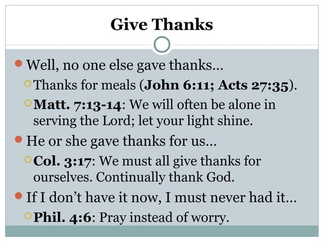 Give Thanks | PPT