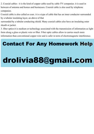 Give the examples of network core devices Give the examples of physic.pdf