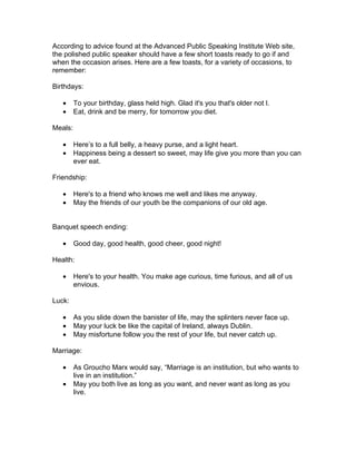 Give the perfect toast | DOC