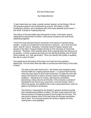 Give the perfect toast | PDF