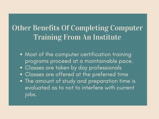 Opt The Best Computer Training Programs NYC | PPT