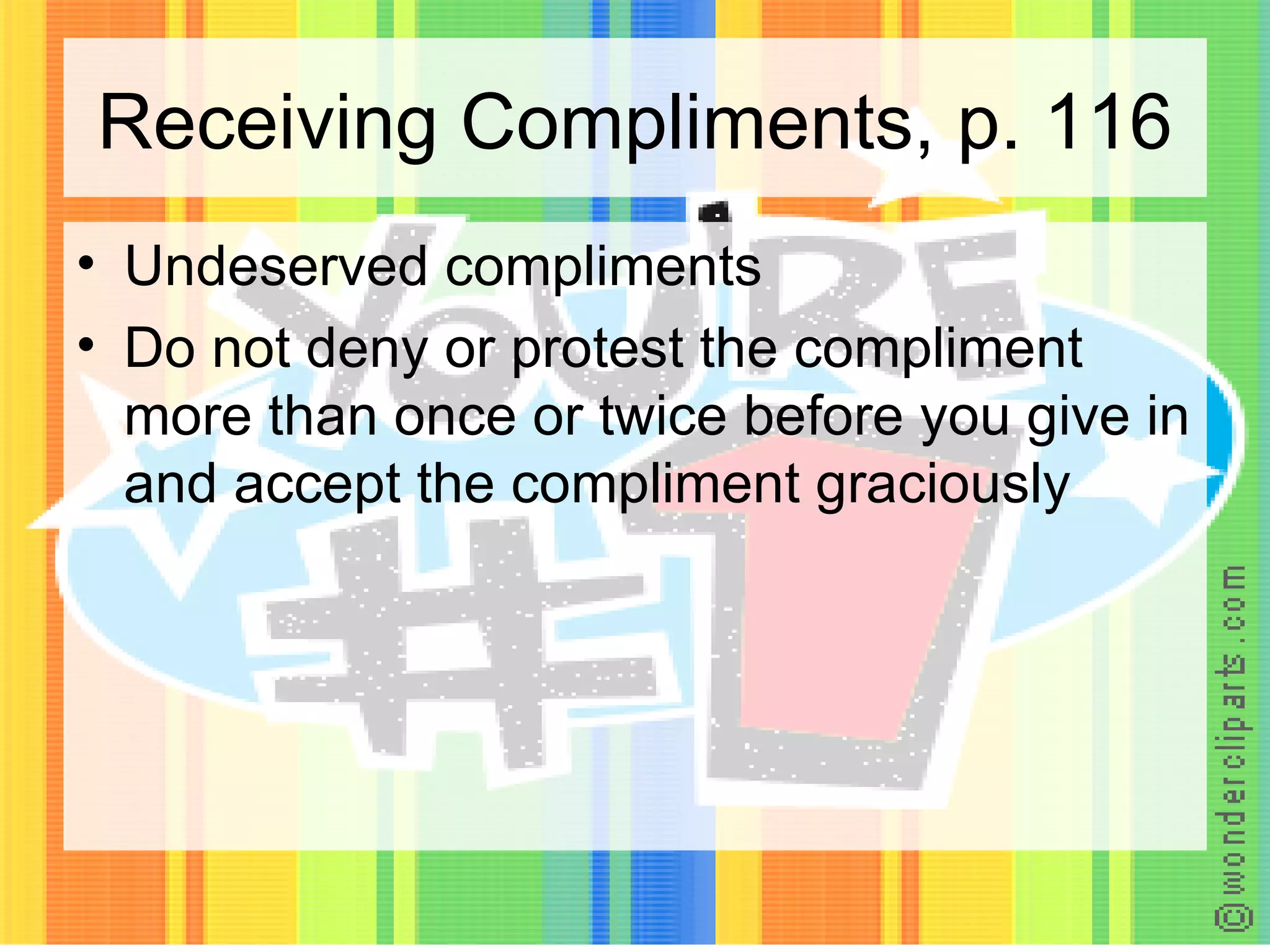 Giving and Receiving Compliments | PPT