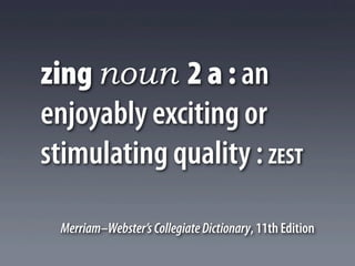 Giving Your Presentations Zing! | PDF