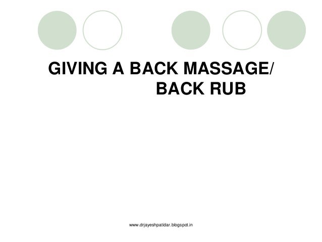 Giving A Back Massage