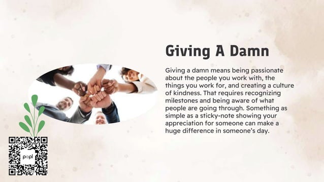 Giving a damn is good for you | PPT