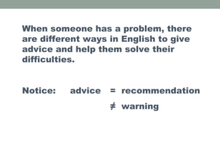 Giving advice | PPT