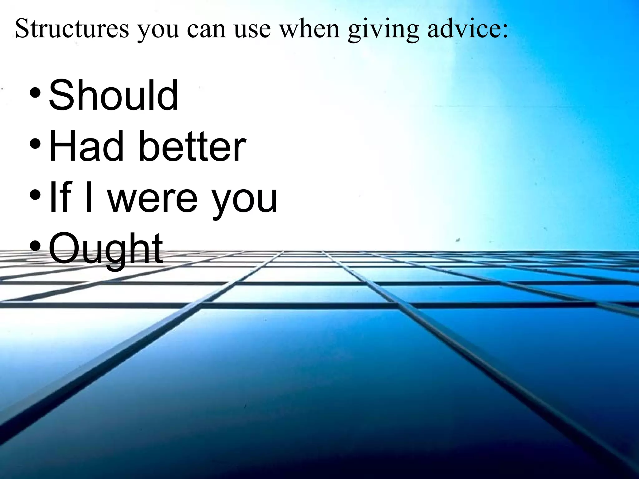 Giving advice | PPT