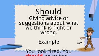 GIVING ADVICES USING THE MODAL VERB SHOULD.pptx