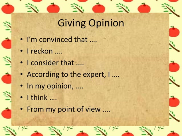 Giving and Asking Opinion | PPTX