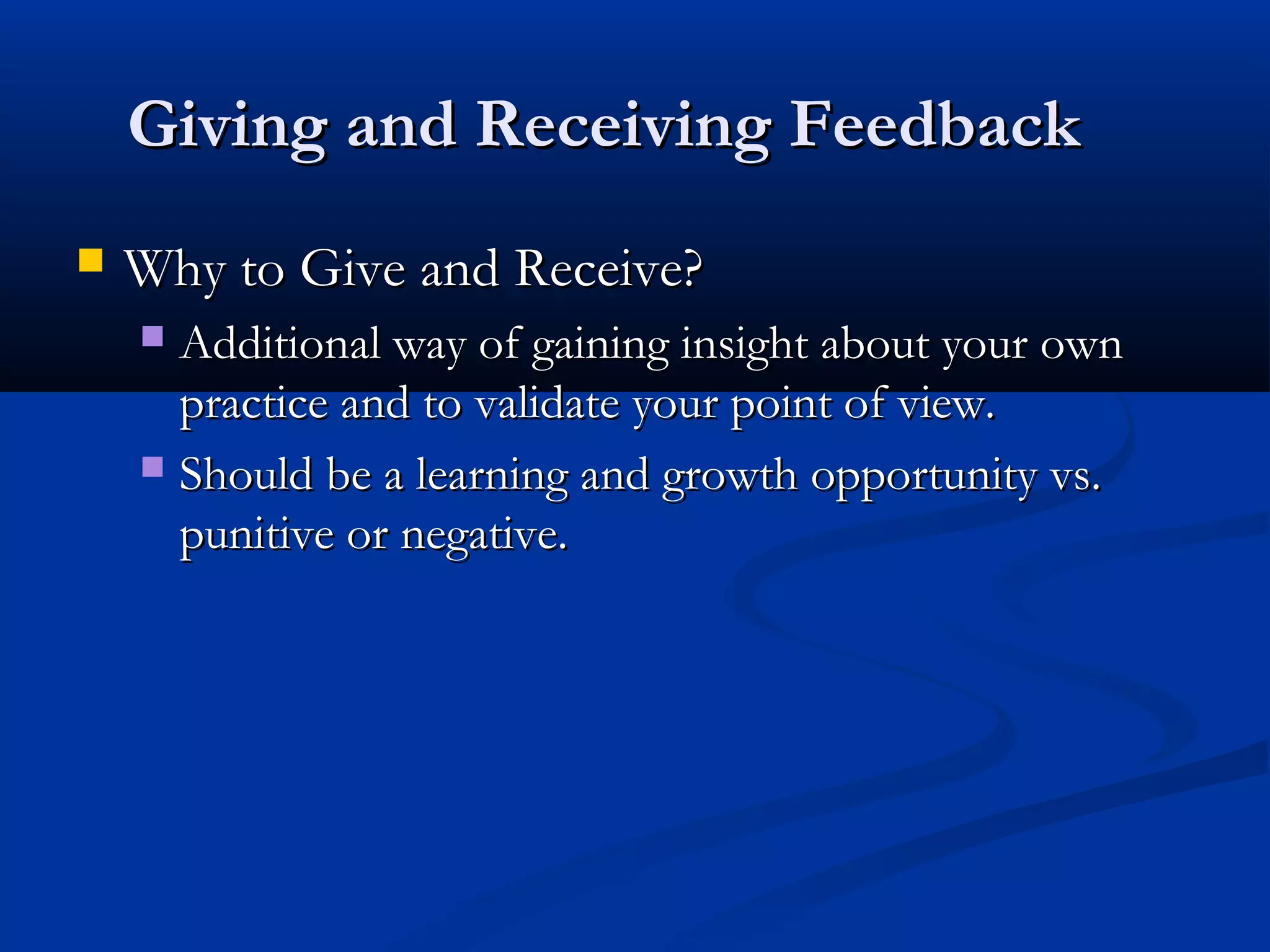 Giving and receiving feedback | PPT