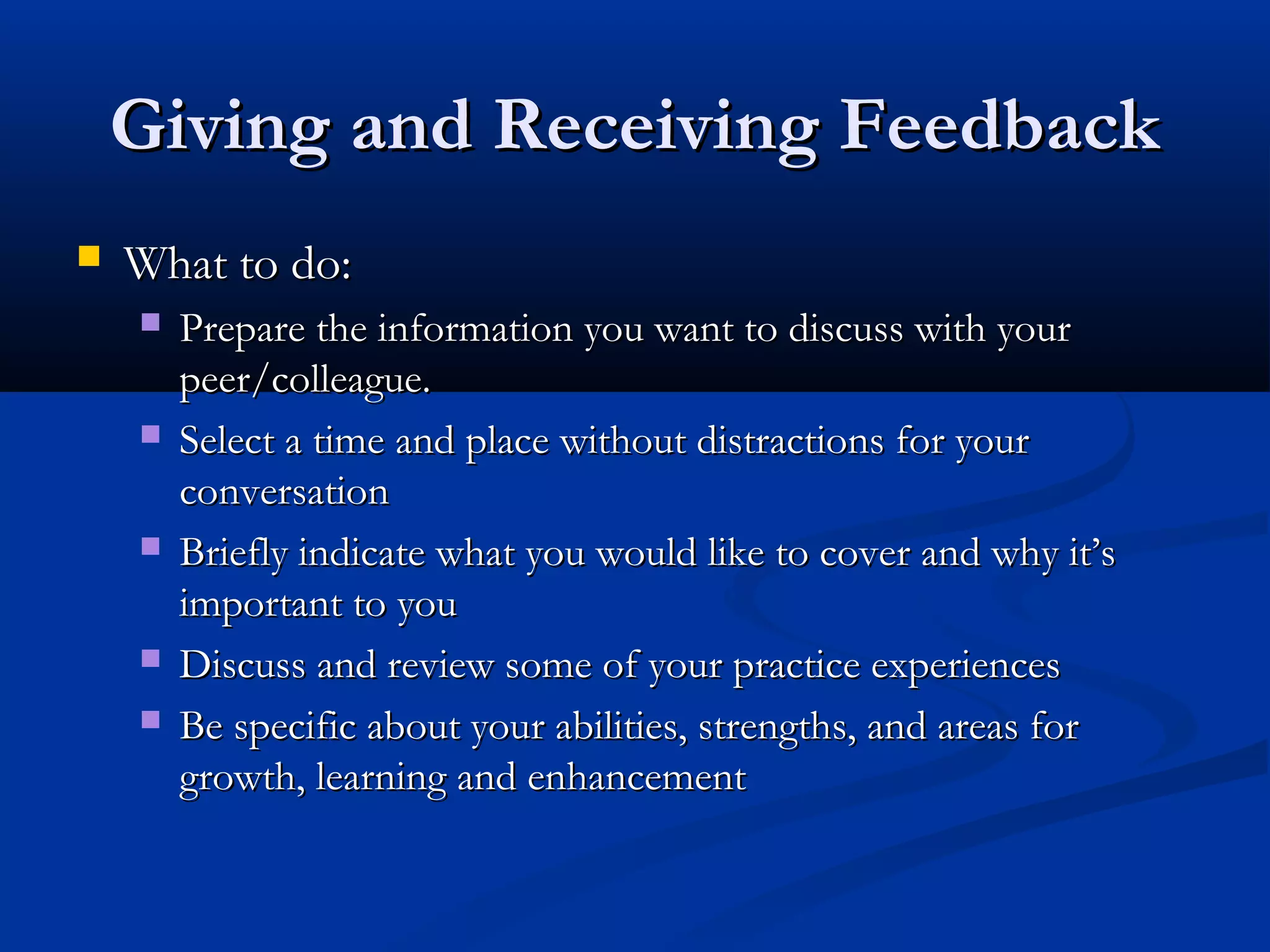 Giving and receiving feedback | PPT