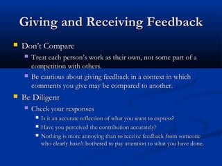 Receiving Feedback At Work