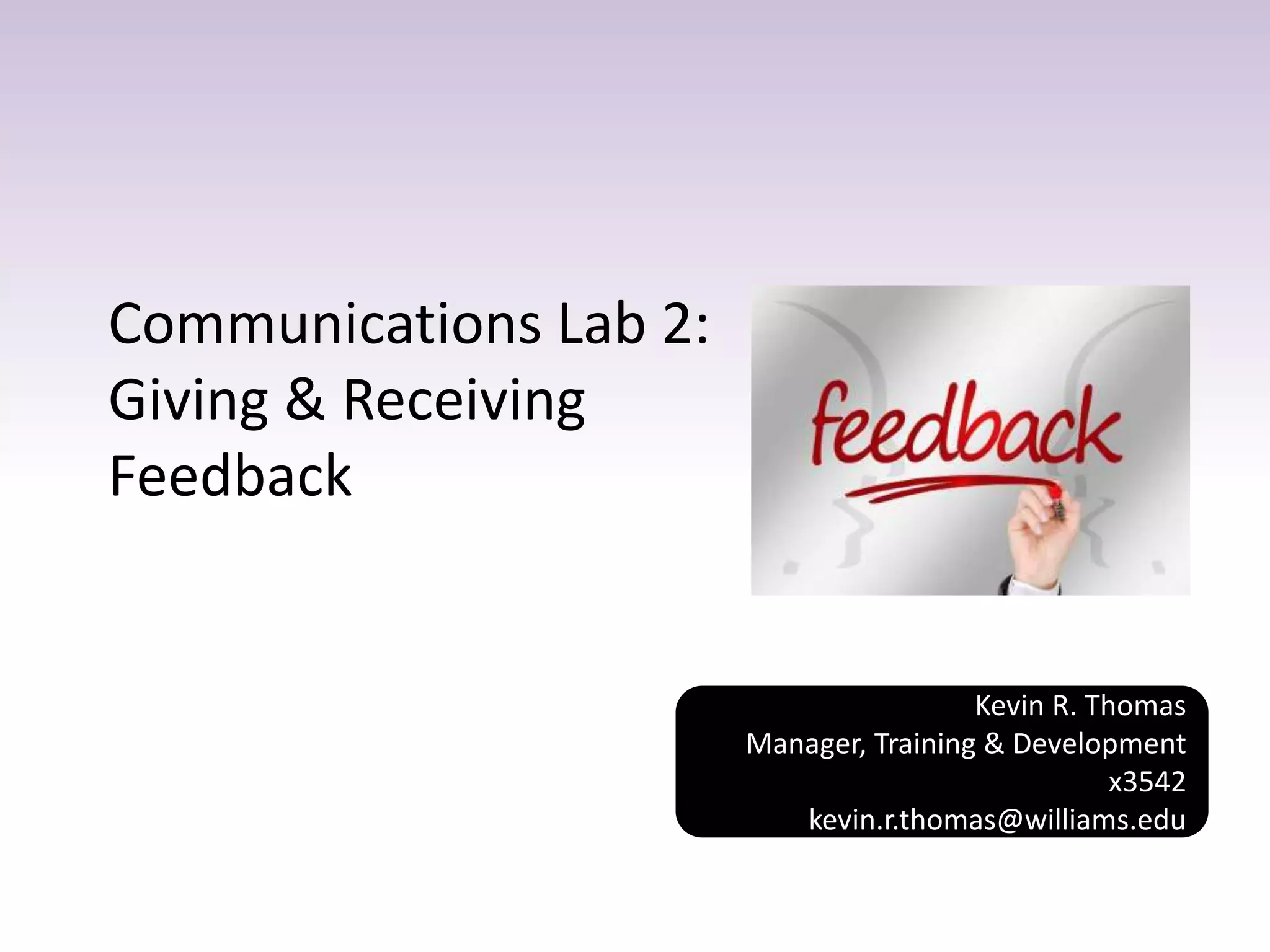 Giving and receiving feedback | PPTX