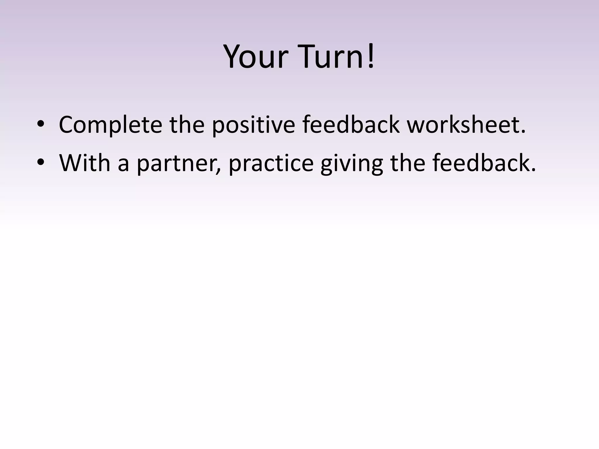 Giving and receiving feedback | PPTX