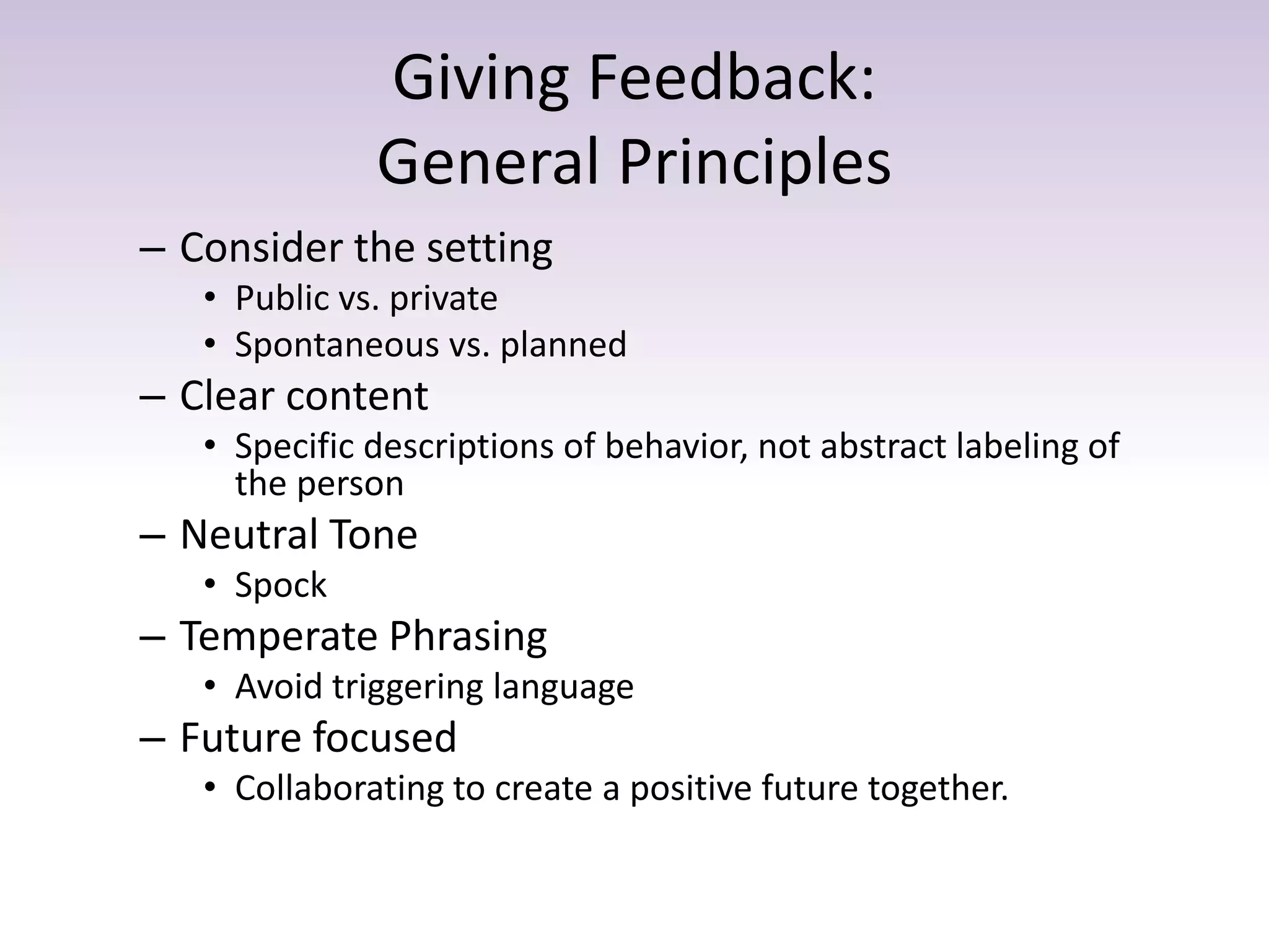 Giving and receiving feedback | PPTX