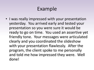 Giving and receiving feedback | PPTX