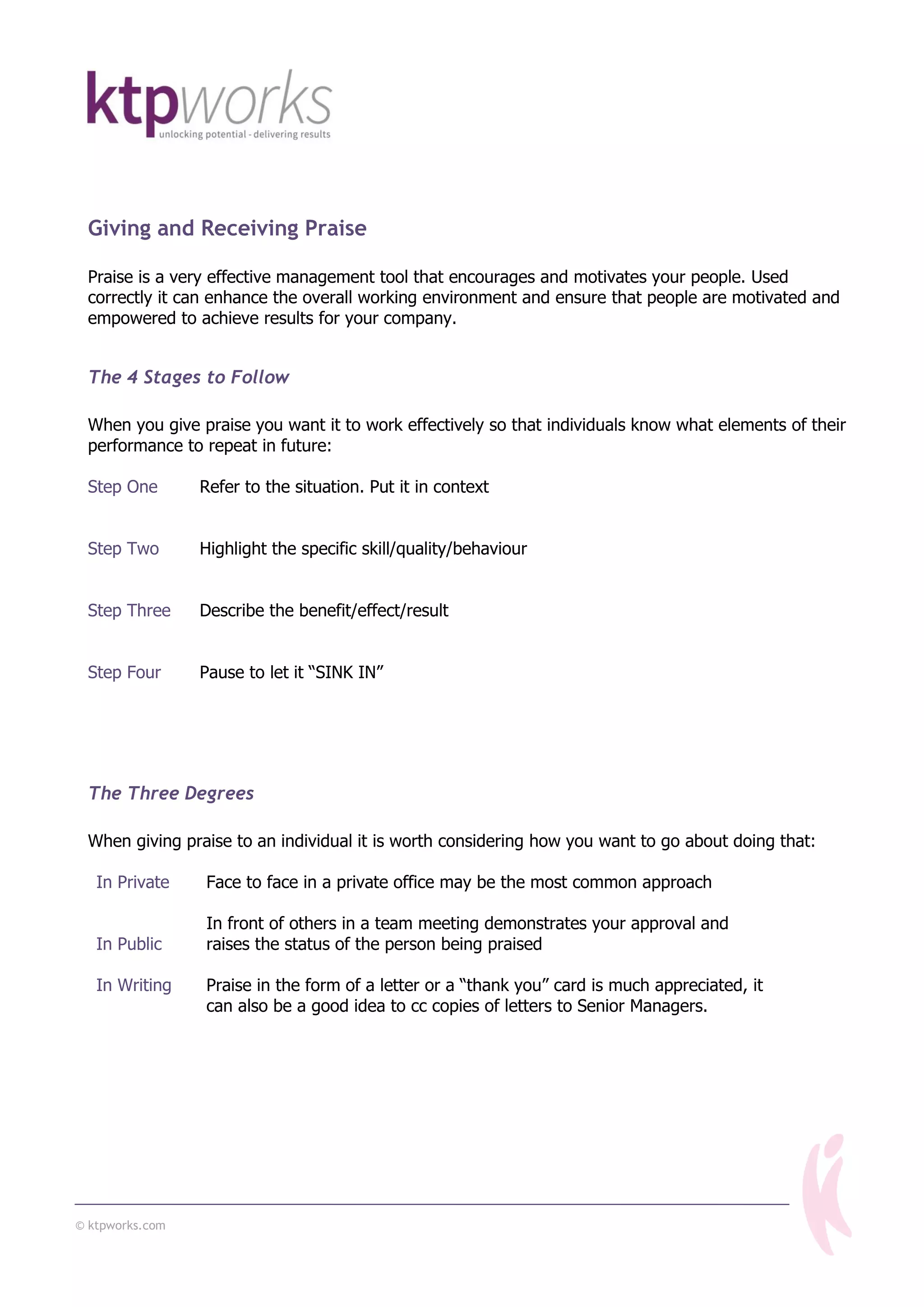 How to Give and Receive Praise | PDF