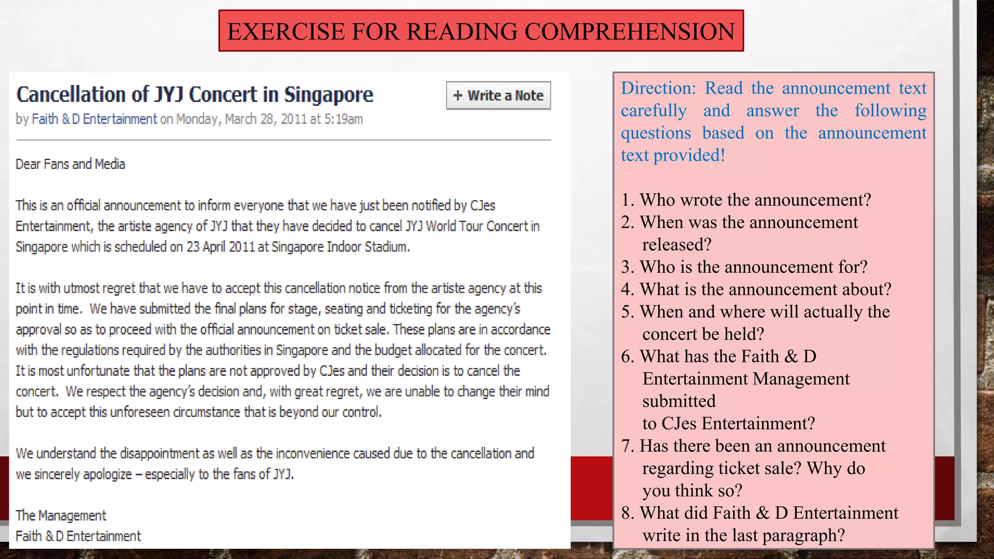 Giving announcement | PPTX