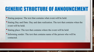 Giving announcement | PPTX