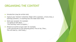 Giving an oral presentation | PPTX