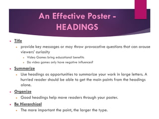 Giving a poster presentation | PDF