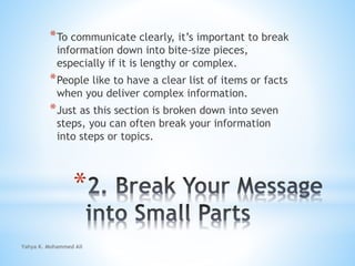 Giving clear information | PPTX