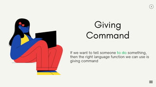 Giving command, expressing prohibition and giving instruction-group 7th ...