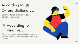 Giving command, expressing prohibition and giving instruction-group 7th ...