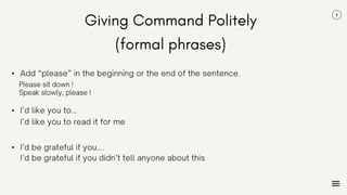 Giving command, expressing prohibition and giving instruction-group 7th ...