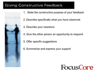 Giving Constructive Feedback | PPT