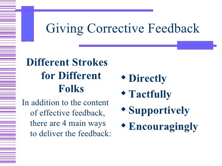 Giving Corrective Feedback