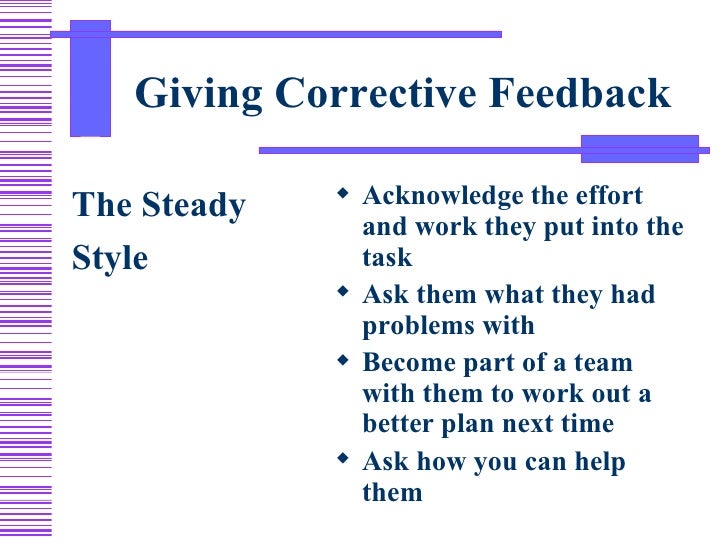 Giving Corrective Feedback