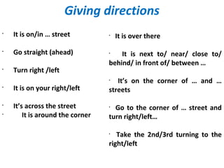 Giving directions | ODP