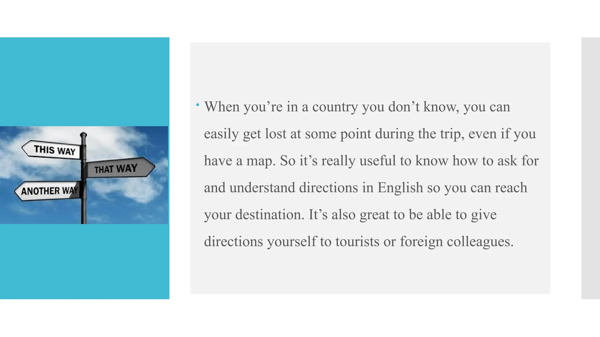 Giving directions.pptx prepositions of place | PPTX
