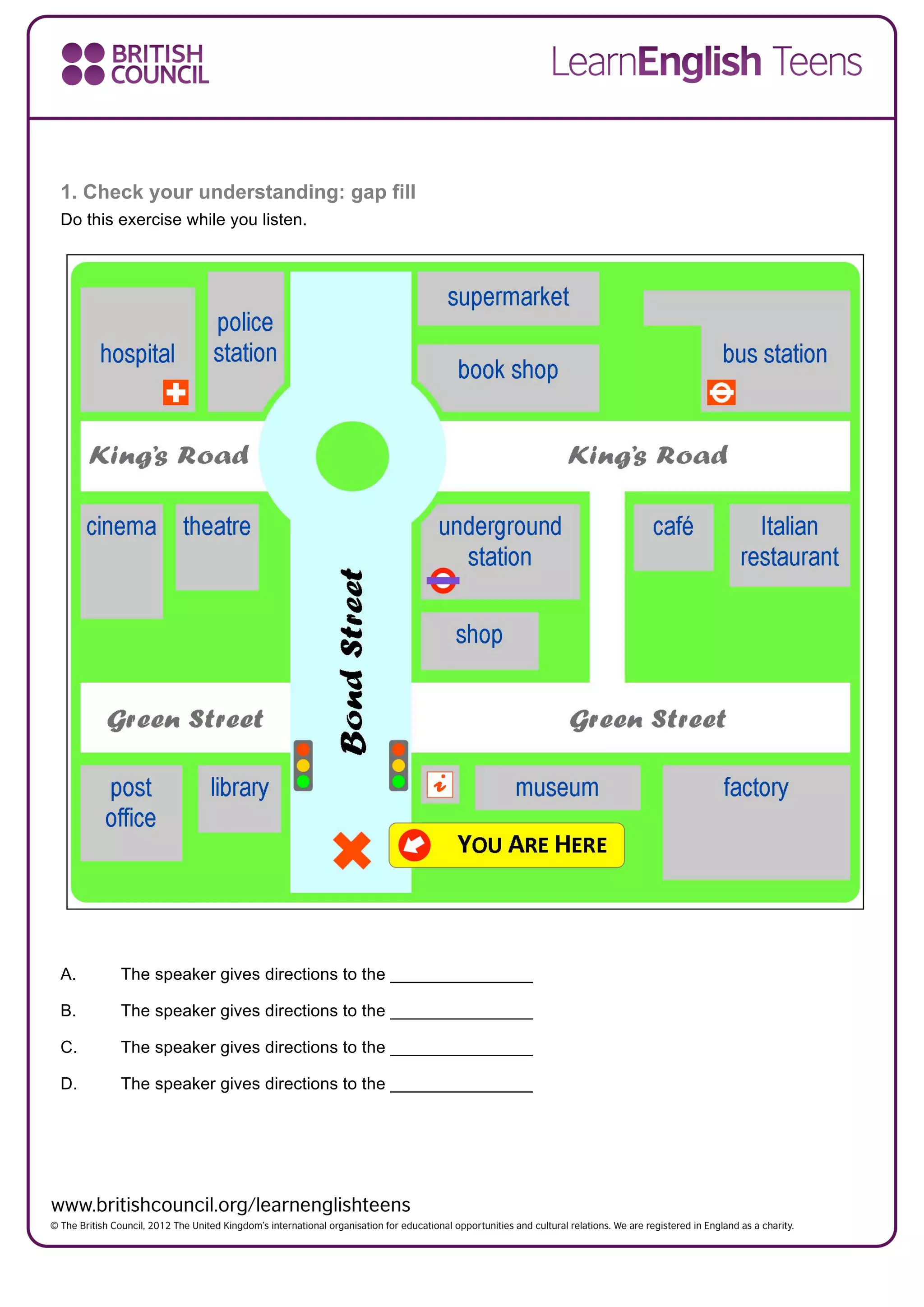 Giving directions -_exercises_2 | PDF