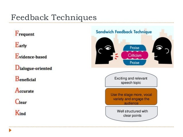 Giving effective feedback