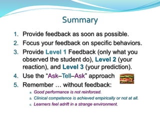 Giving effective feedback - TMC | PPTX