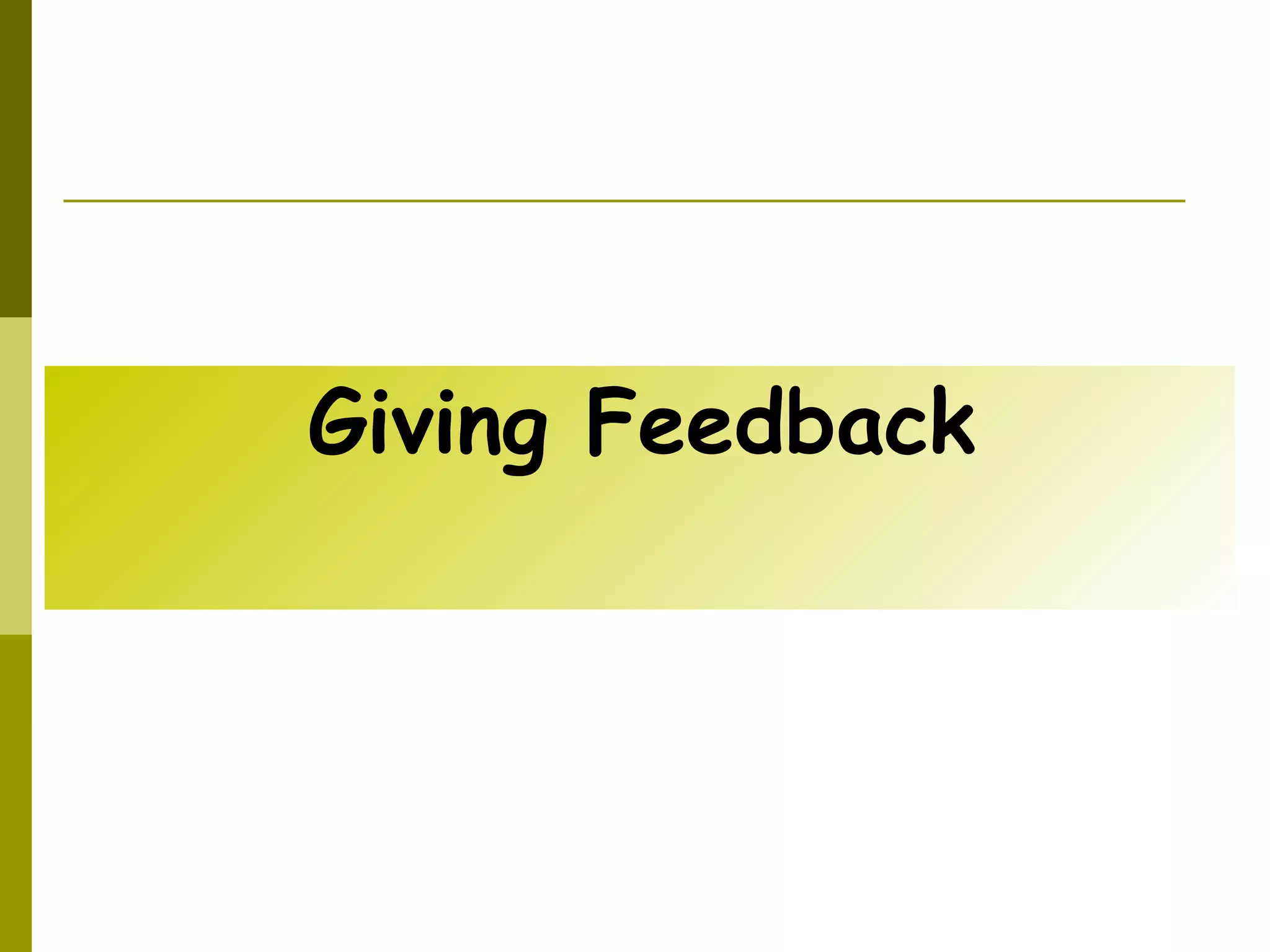 Giving feedback | PPT