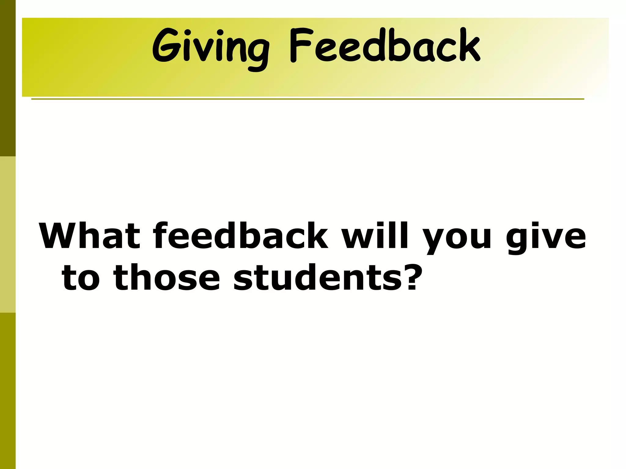 Giving feedback | PPT